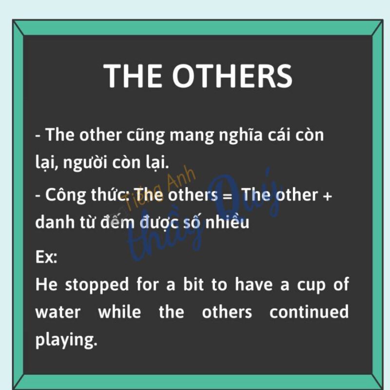 Cách Dễ Nhớ Để Phân Biệt Another, Other, The Other, Others và The ...